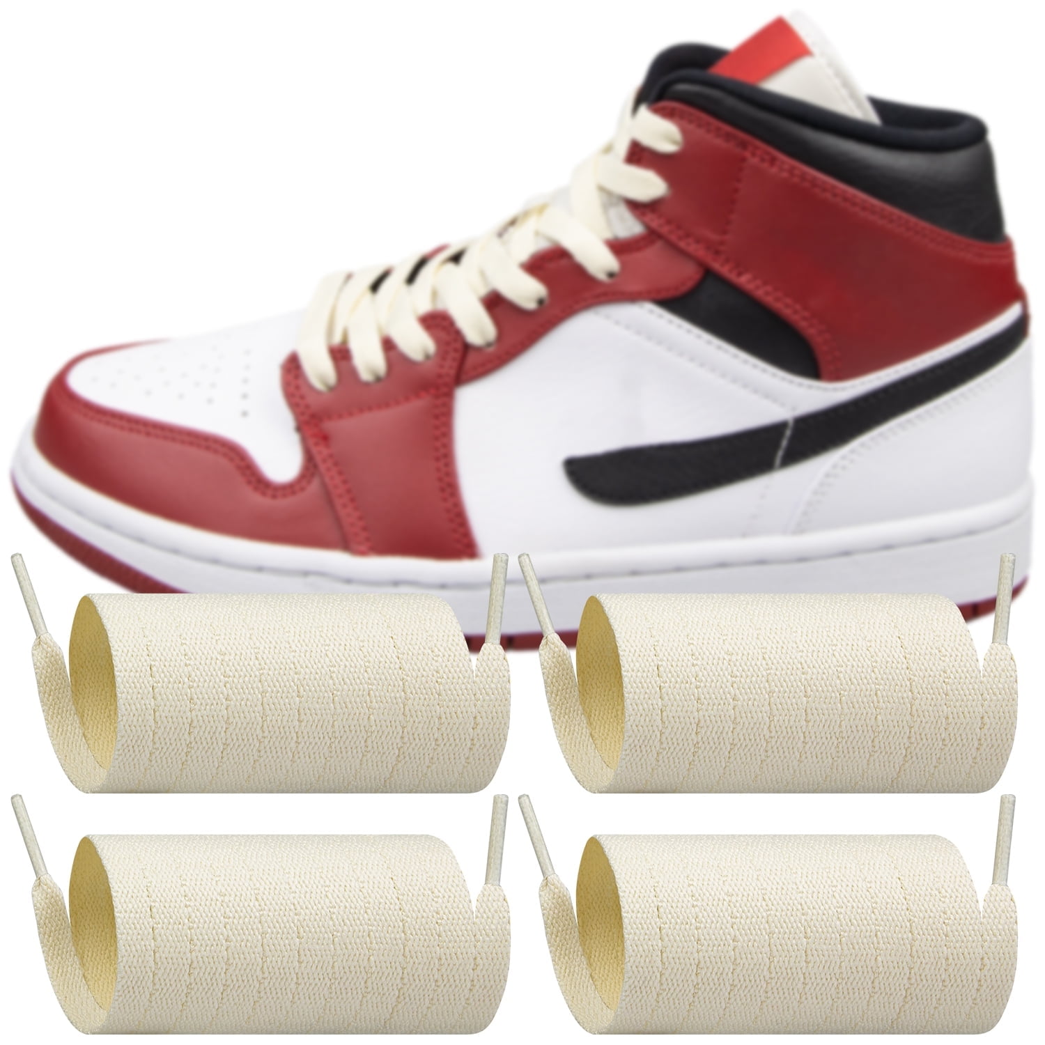2 Pairs Shoelaces for Air Jordan 1/2/3/4/5/6/7/8 Replacement Flat ...