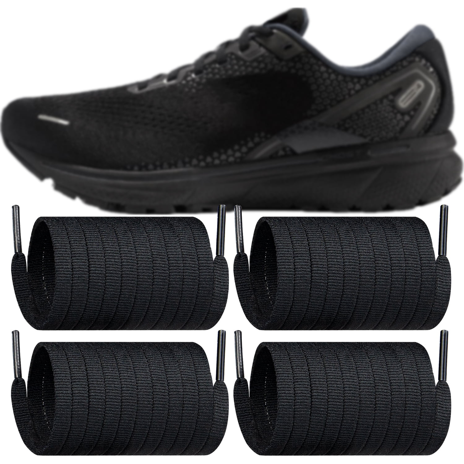 2 Pairs Shoelaces for Brooks Flat Shoe Laces Replacement Running ...