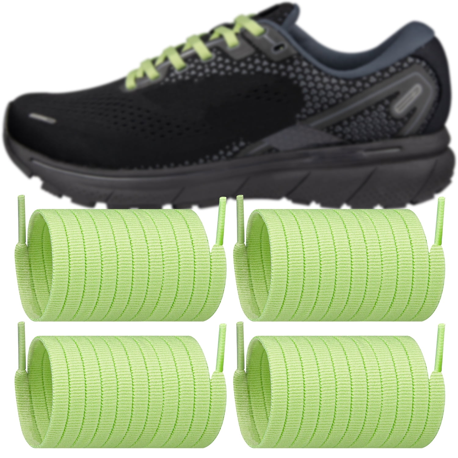 2 Pairs Shoelaces for Brooks Flat Shoe Laces Replacement Running ...