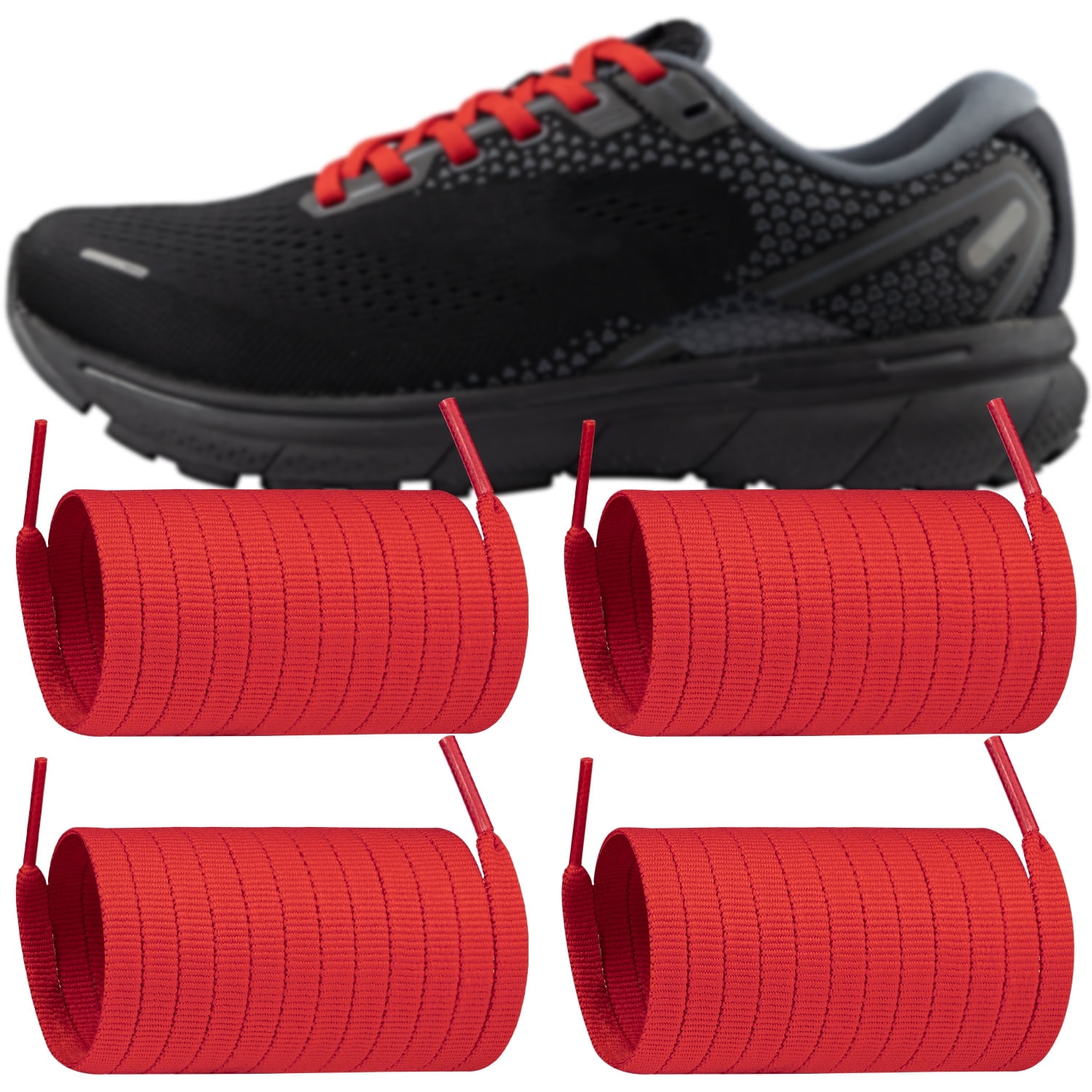 2 Pairs Shoelaces for Brooks Flat Shoe Laces Replacement Running ...