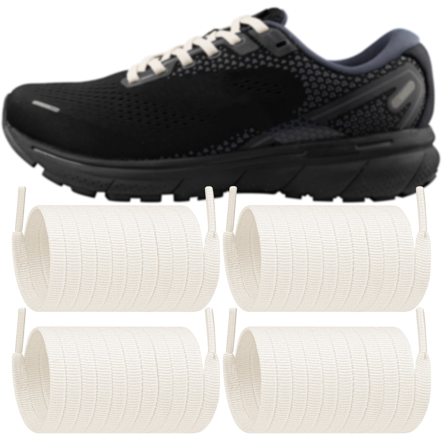 2 Pairs Shoelaces for Brooks Flat Shoe Laces Replacement Running ...