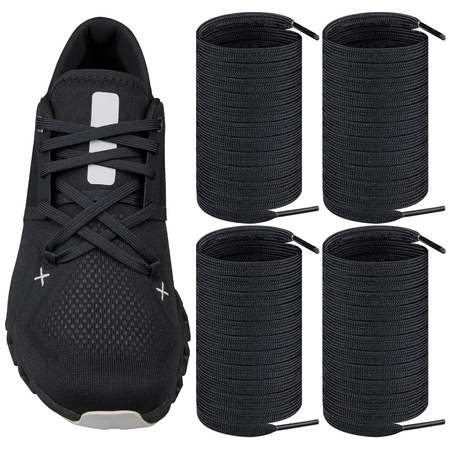 2 Pairs Shoelaces for On Cloud X3, X4, Running Replacement Flat Shoes ...