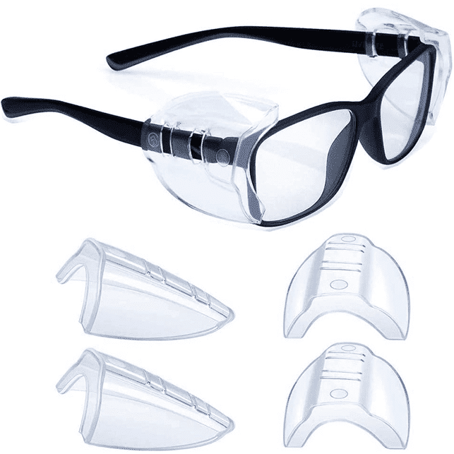 COREBAY 2 Pairs Slip-on Side Shields for Eyeglasses | Universal Fit ...