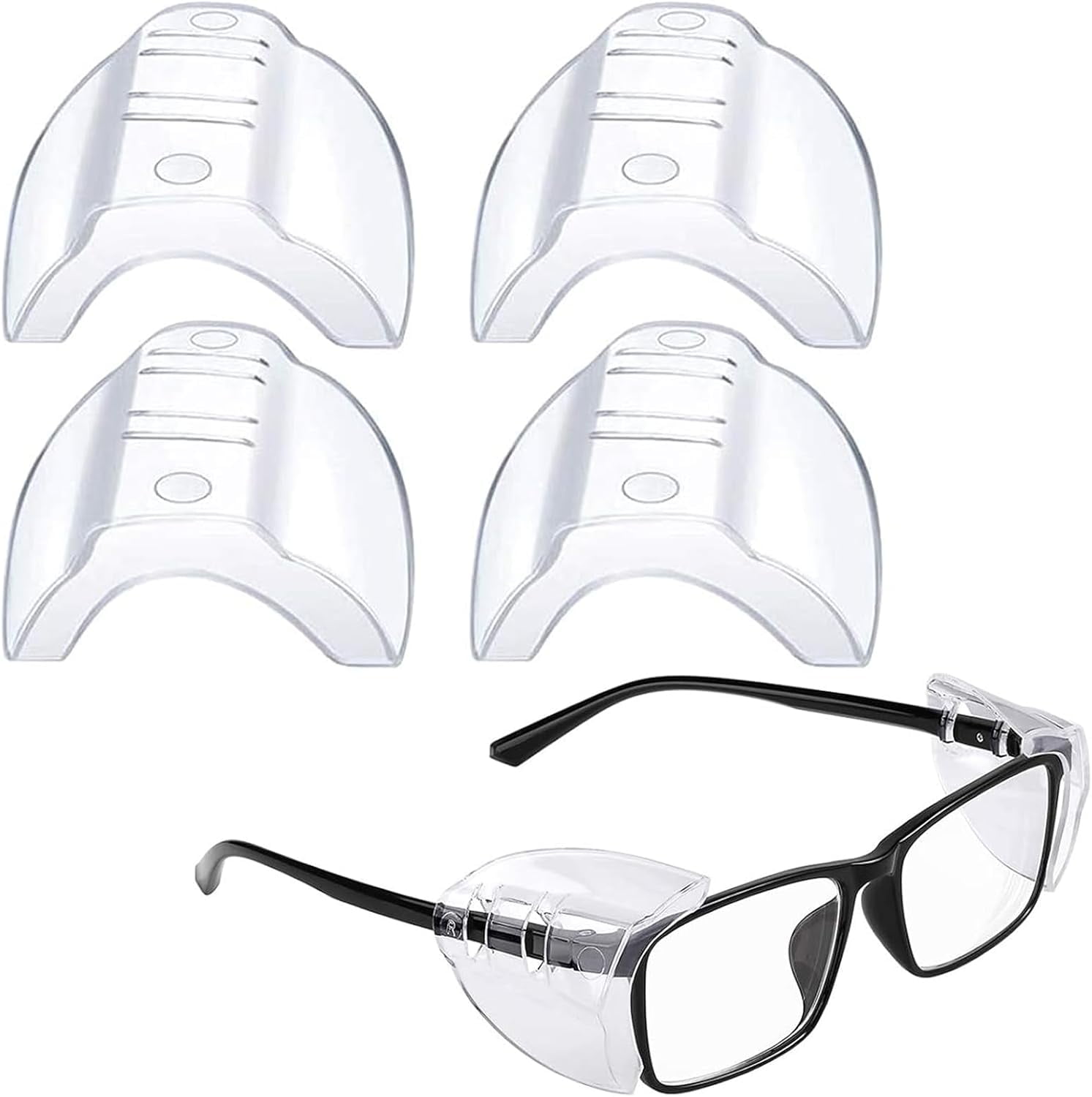 2 Pairs Side Shields,Shields Slip on Clear Side Shields,Glasses Side ...
