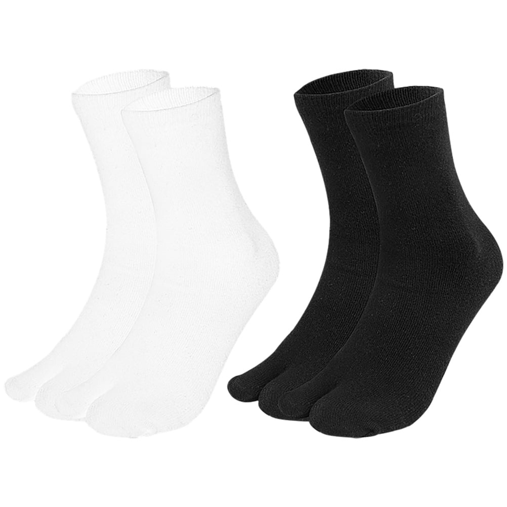 STRANDCHIC Toe Separating Socks Toe Socks Daily Use Black 2 Pairs ...
