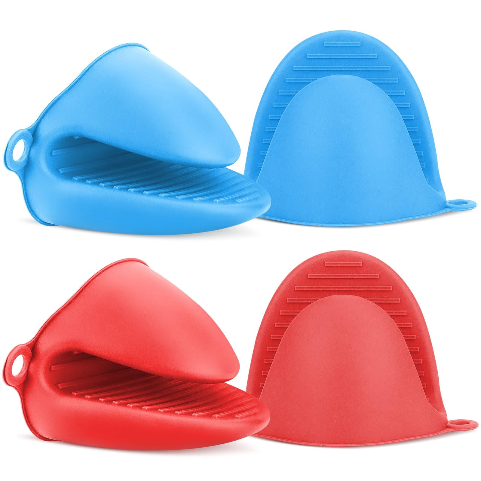 2 Pairs Silicone Cooking Pinch Grips Oven Mitts Potholder for Kitchen ...