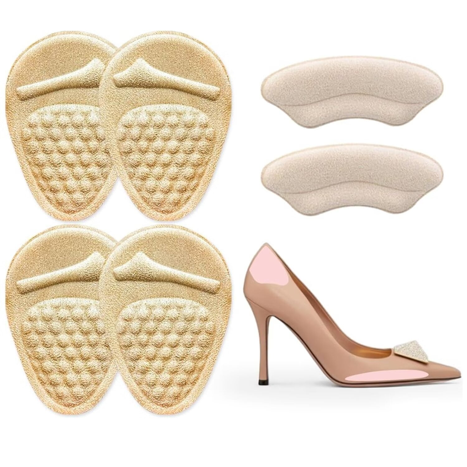 2 Pairs Silicone Heel Protectors- Breathable Heel Gel Heel Cushions for ...