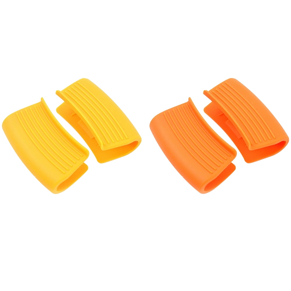 2 Pairs Silicone Pot Handle Clip Thermal Insulation Pot Ear Cover ...