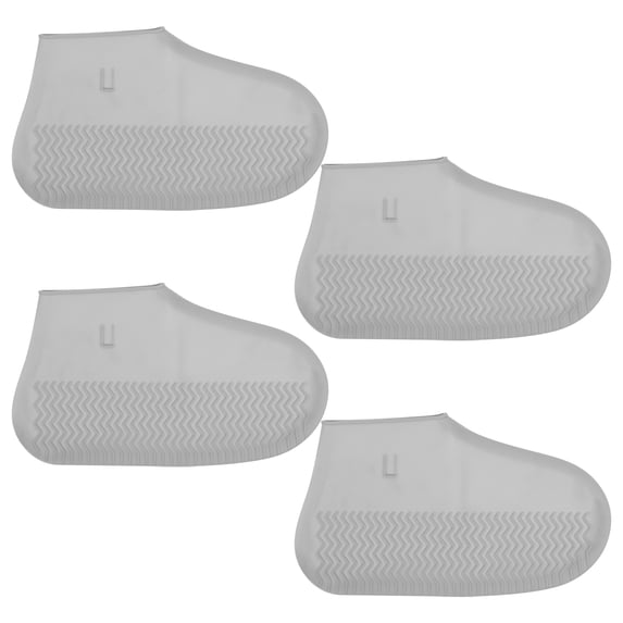 2 Pairs Silicone Shoe Covers - Reusable Waterproof Non Slip Rain Shoe ...