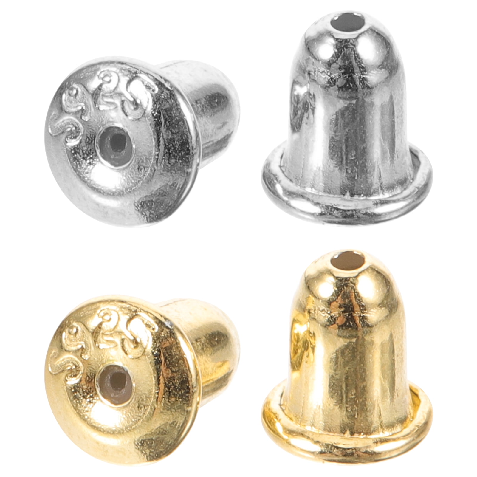 2 Pairs Silver Earring Backs Silver Earring Back Replacements Earring ...