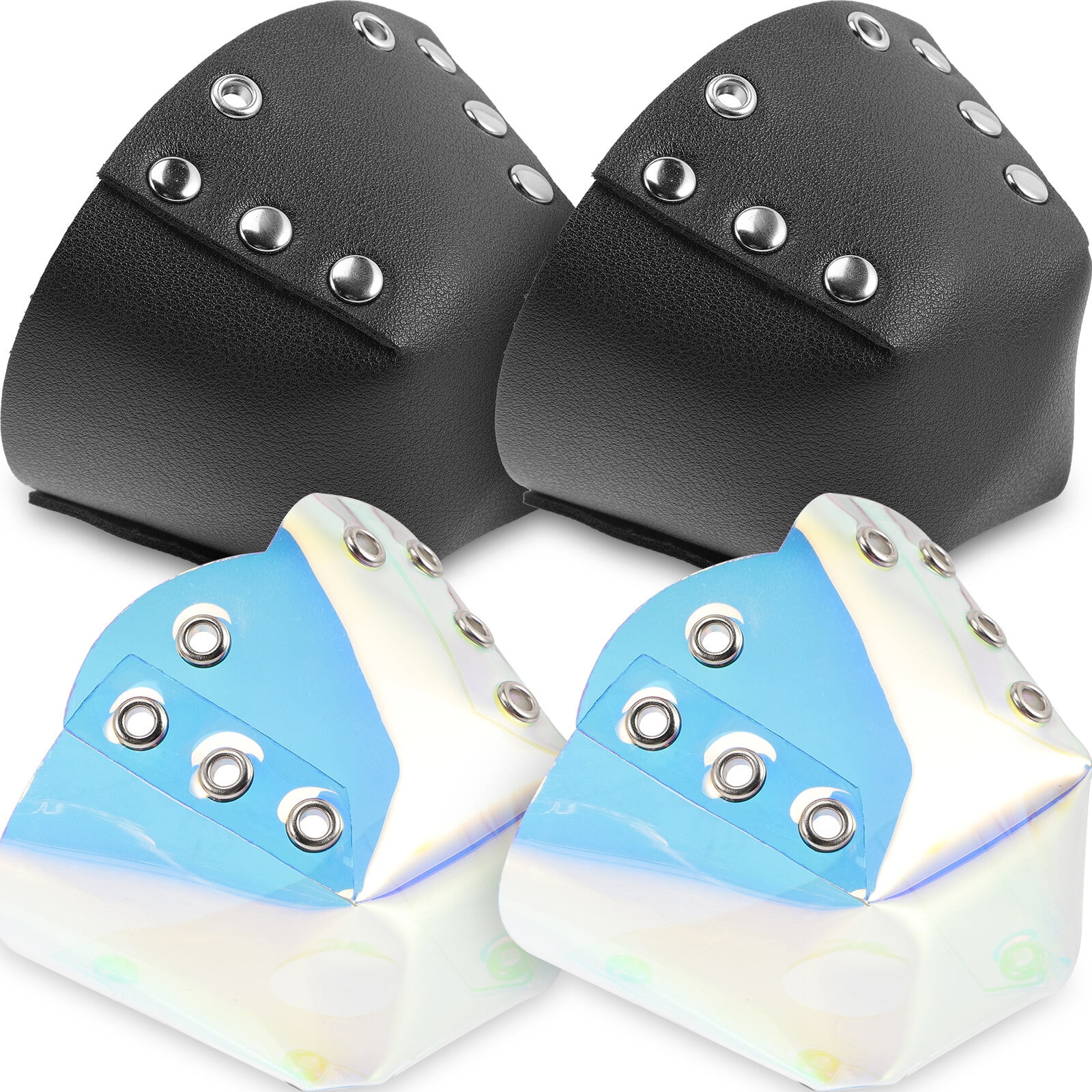 2 Pairs Skates Toe Caps Leather Skates Toe Guard Roller Skates Toe ...