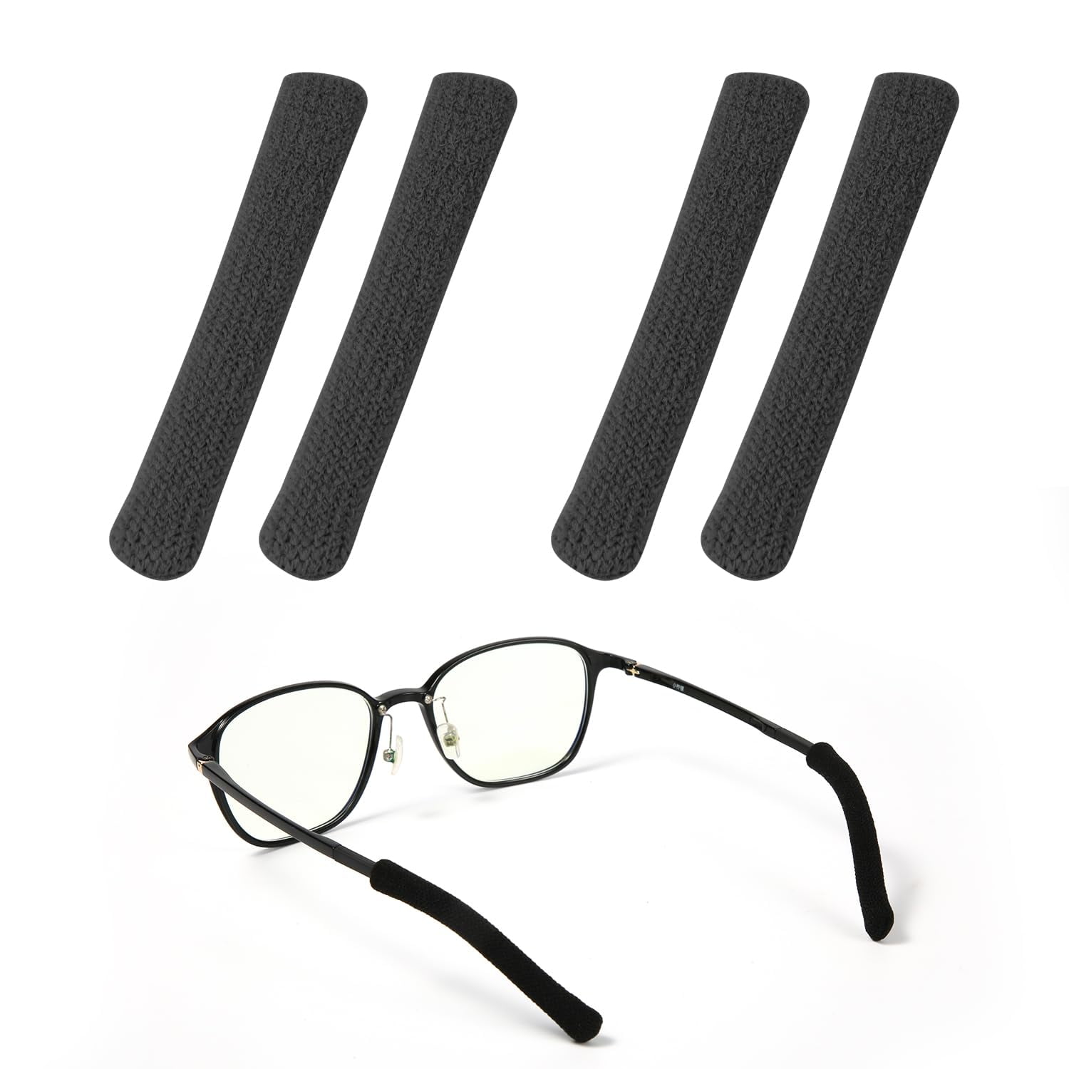2 Pairs Comfort Protectors Eyeglasses Grips, Soft Cotton Ear Pads ...