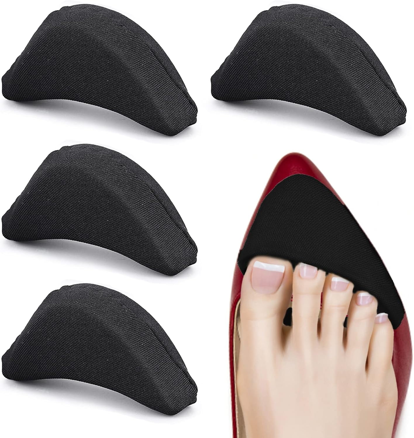 2 Pairs Soft Sponge Adjustable Shoe Filler， Big Toe Plug Foot Brace ...