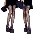2 Pairs Spider Web Tights, Balck Cobweb Tights Women Halloween ...