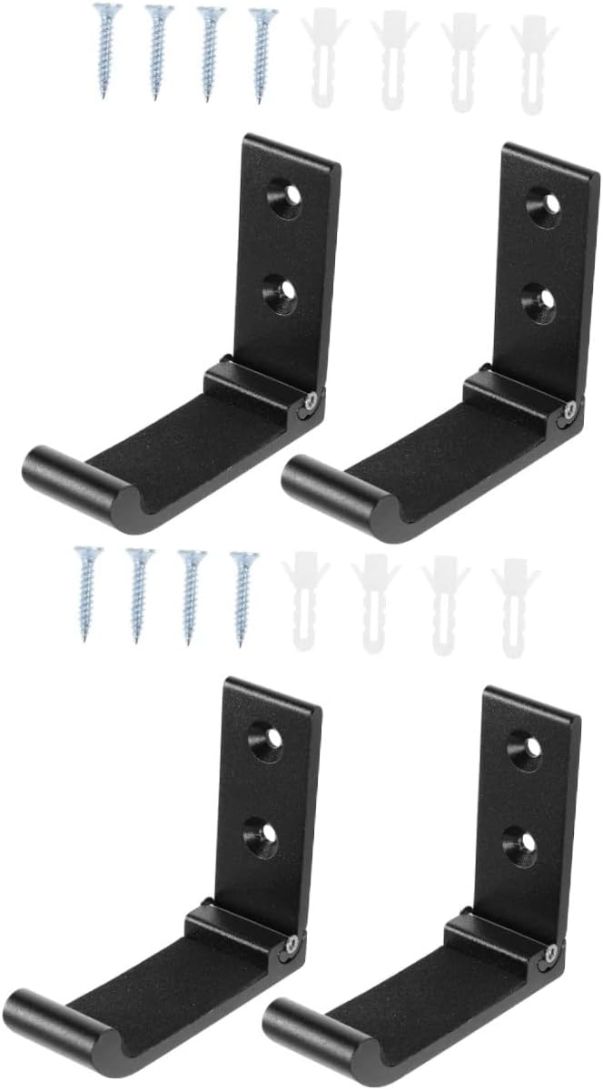 2 Pairs with Sponge Mat Hook Backpack Hook Coat Hooks Heavy Duty Black ...