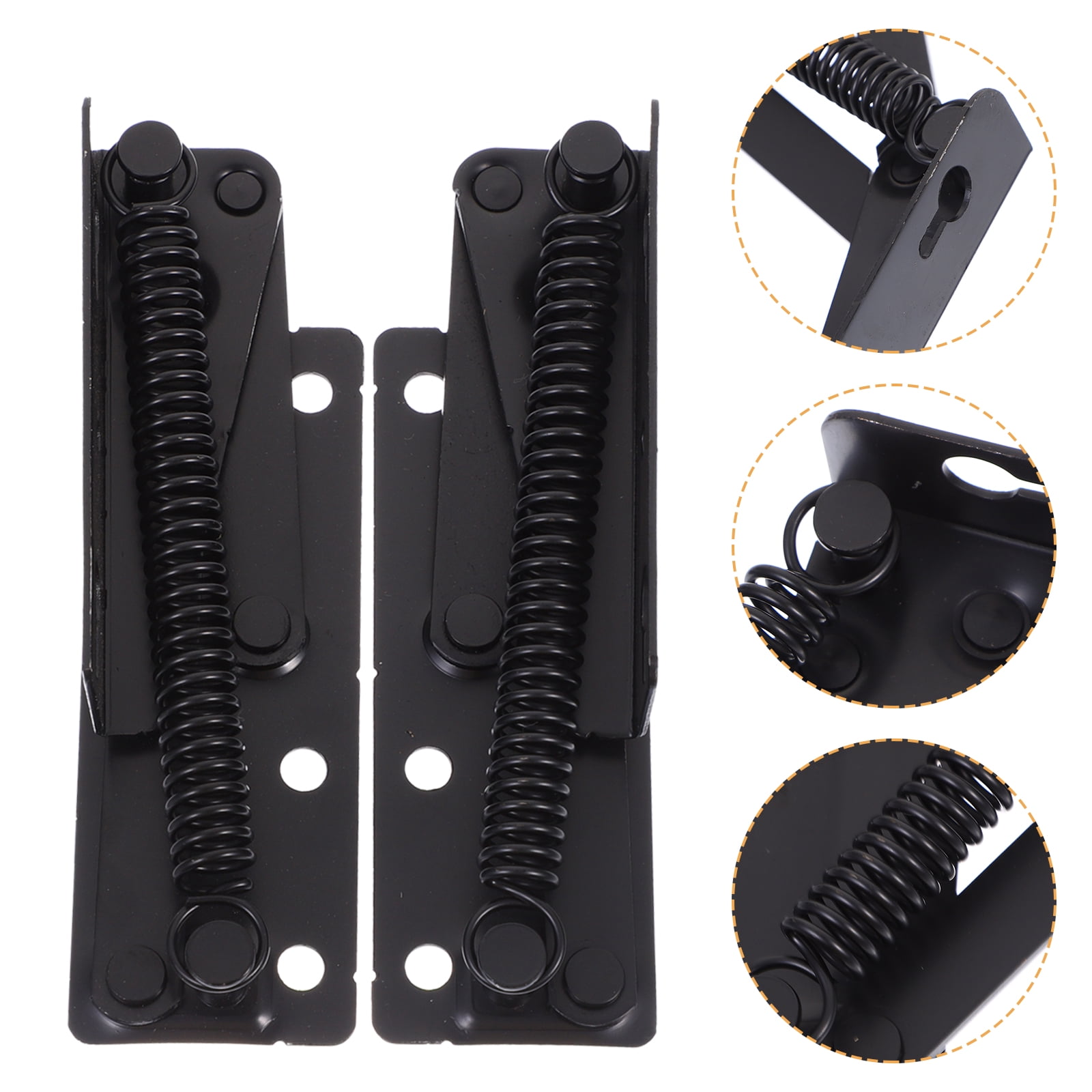 2 Pairs Spring Hinge Folding Bed Lid Support Shelf Bracket Cover Hidden ...