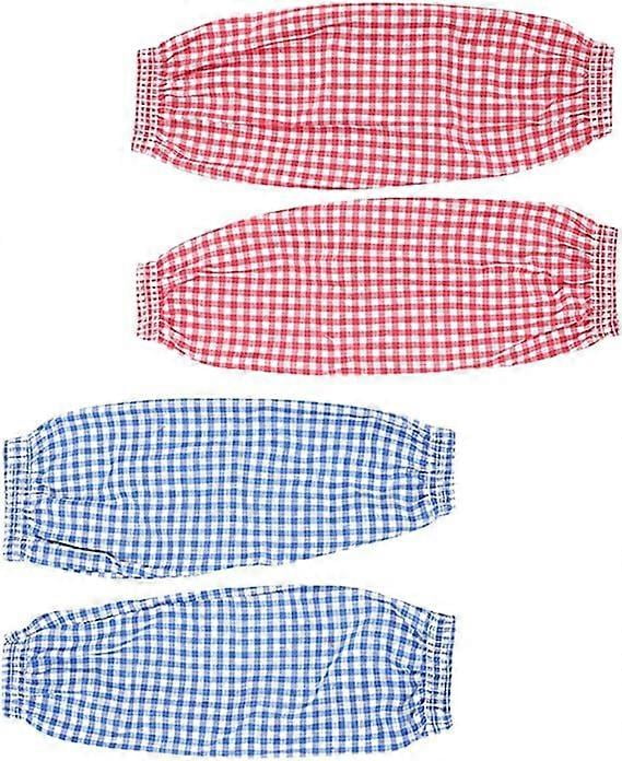 2 Pairs Stain Resistant Check Sleeves Arm Covers for Men Sleeves for ...