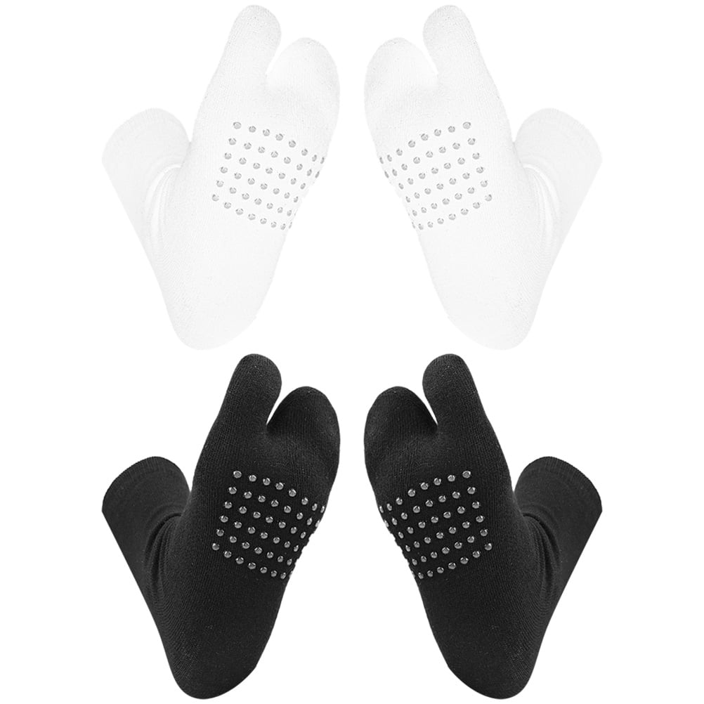 Eease 2 Pairs Men Toe Socks Toe Separator Socks Anti-skid Toe Socks ...