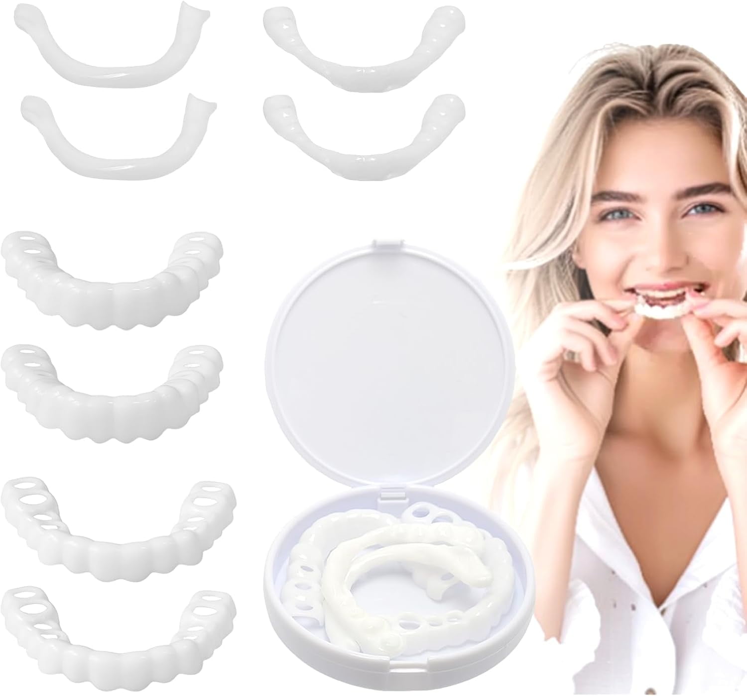 2 Pairs Teeth Covers with Top and Bottom Fake Dental for Broken or ...