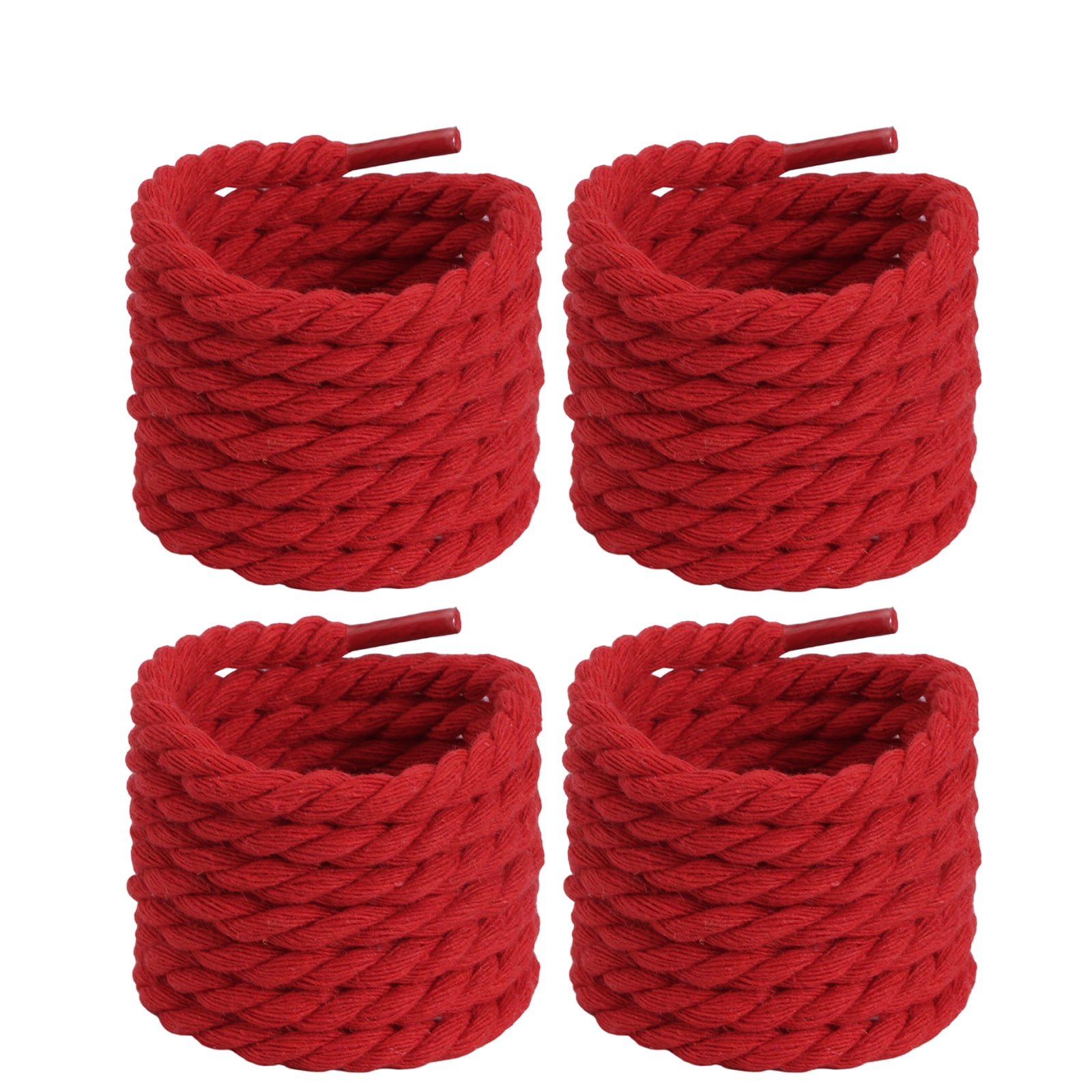 2 Pairs Thickened Rope Round Shoelaces 120cm Length Solid Color Shoe ...