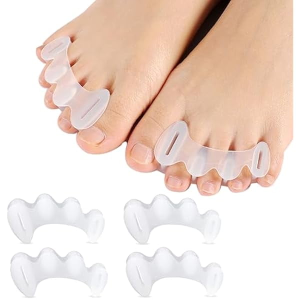 2 Pairs Toe Spacers Bunion Corrector for Women/Men,Toe Separators Foot ...
