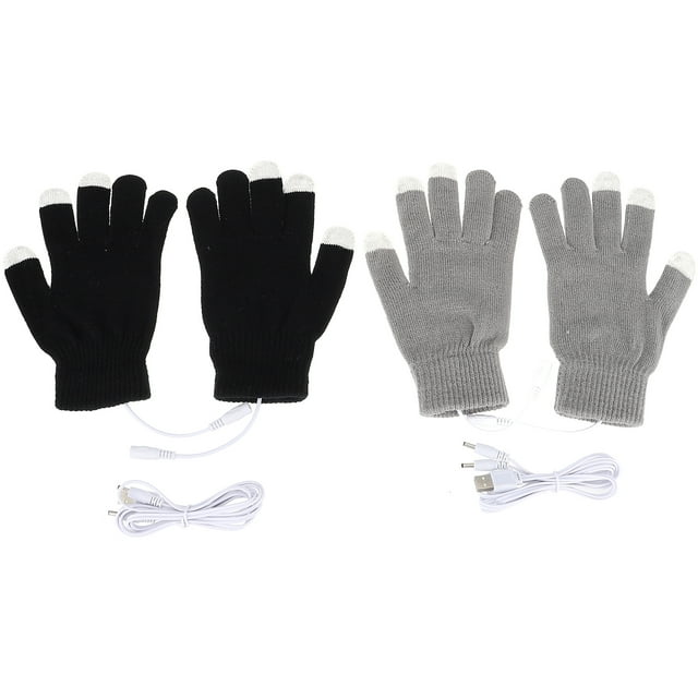 2 Pairs USB Heated Gloves Touchscreen Mitts Winter Hands Warmer for Men ... 2 Pairs USB Heated Gloves Touchscreen Mitts Winter Hands Warmer for Men ...