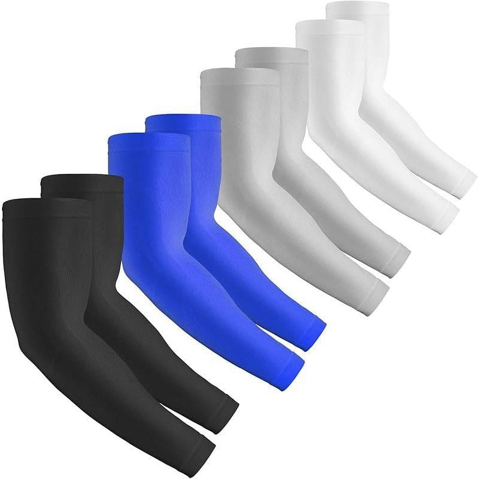 2 Pairs UV Protection Cooling Arm Sleeves Compression Sun Sleeves for ...