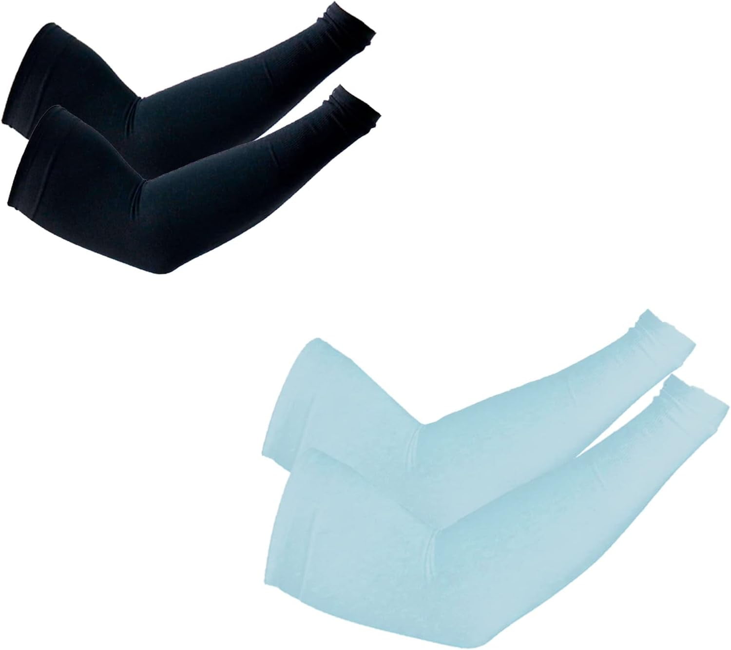 2 Pairs UV Protection Cooling Arm Sleeves for Men and Women UPF 50 Sun ...