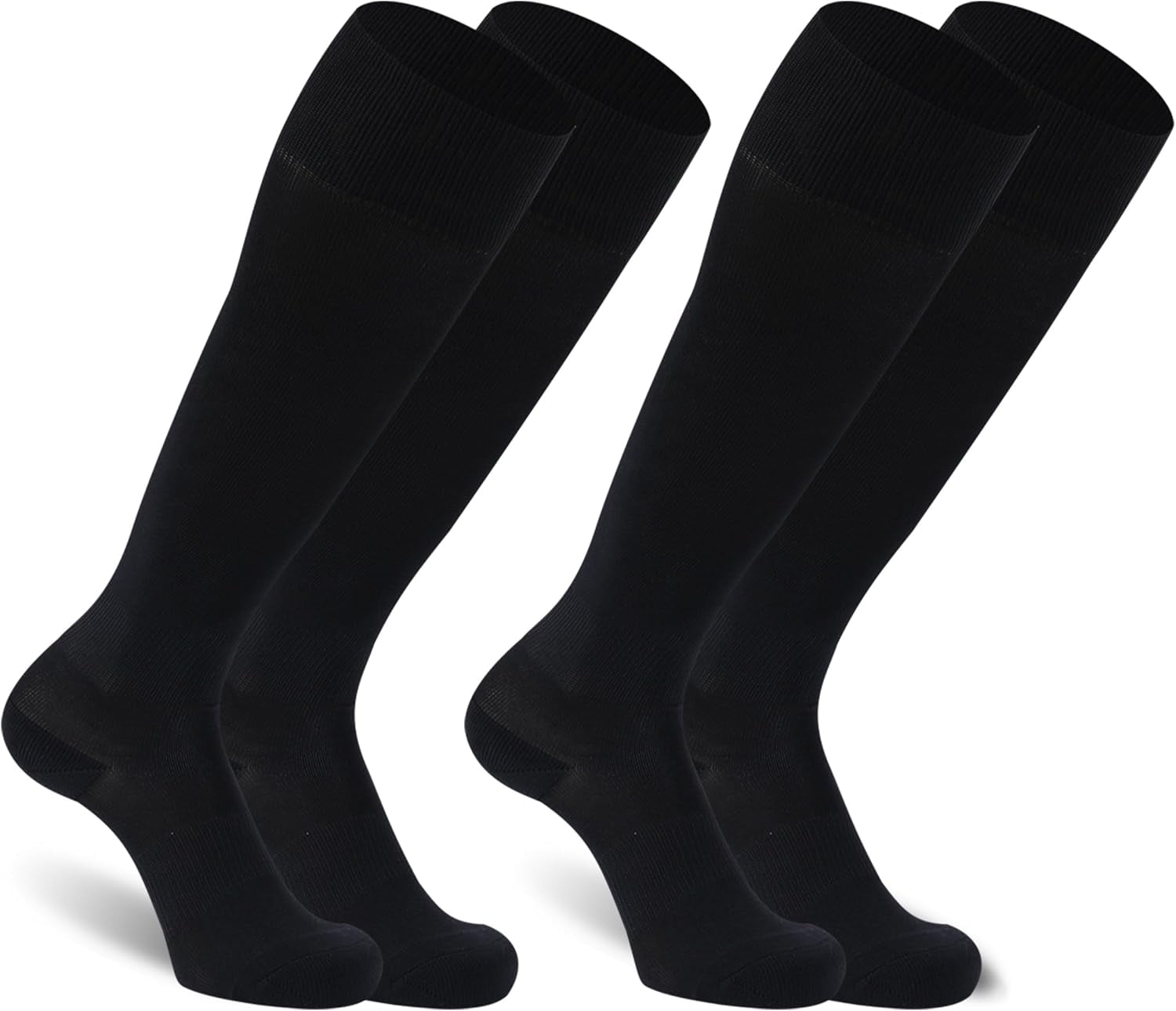 2 Pairs Unisex Soccer Socks, Knee High Solid Baseball Football Sports ...