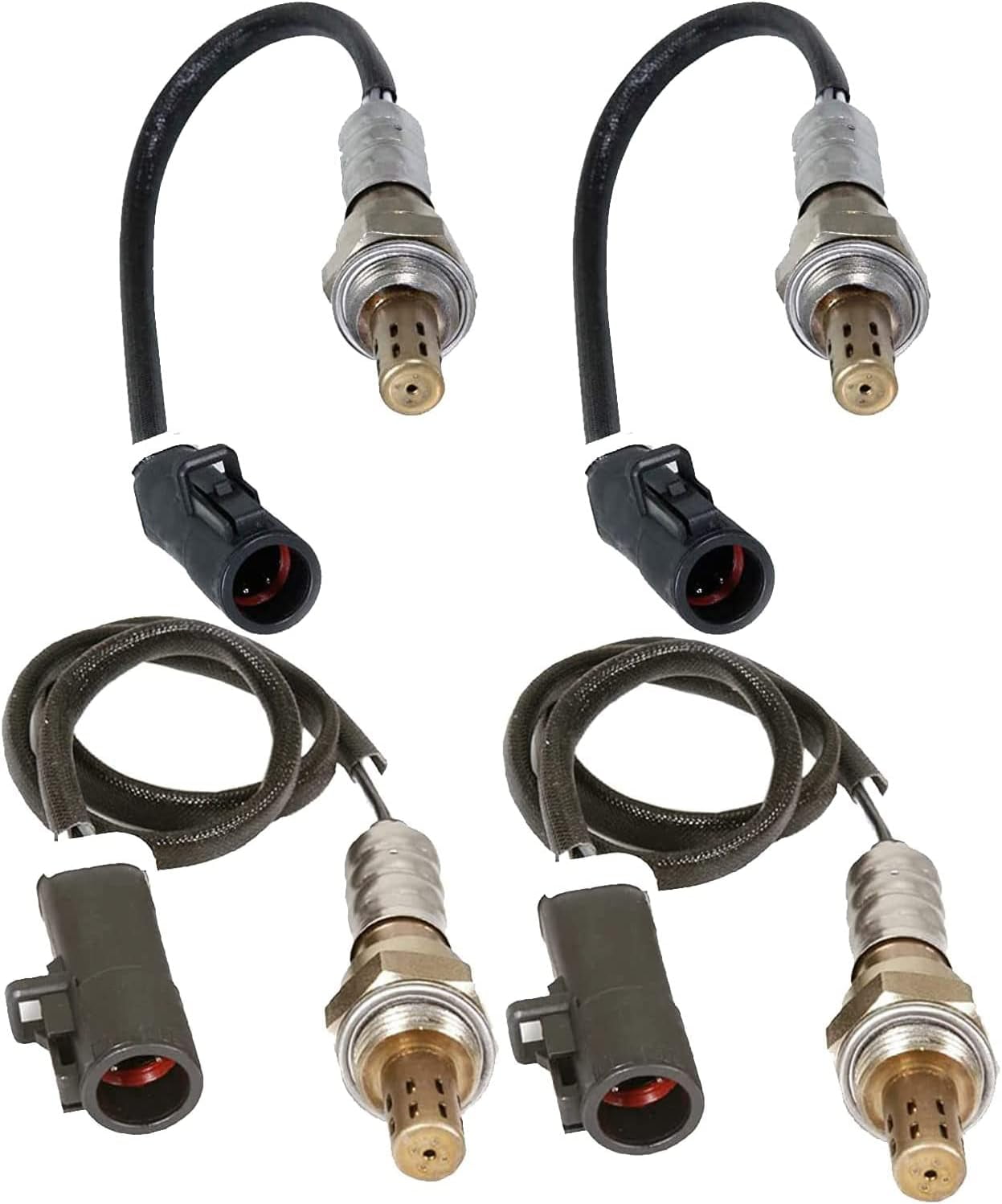 2 Pairs Upper and Lower Oxygen Sensors Compatible with Ford 1996-2001 E ...