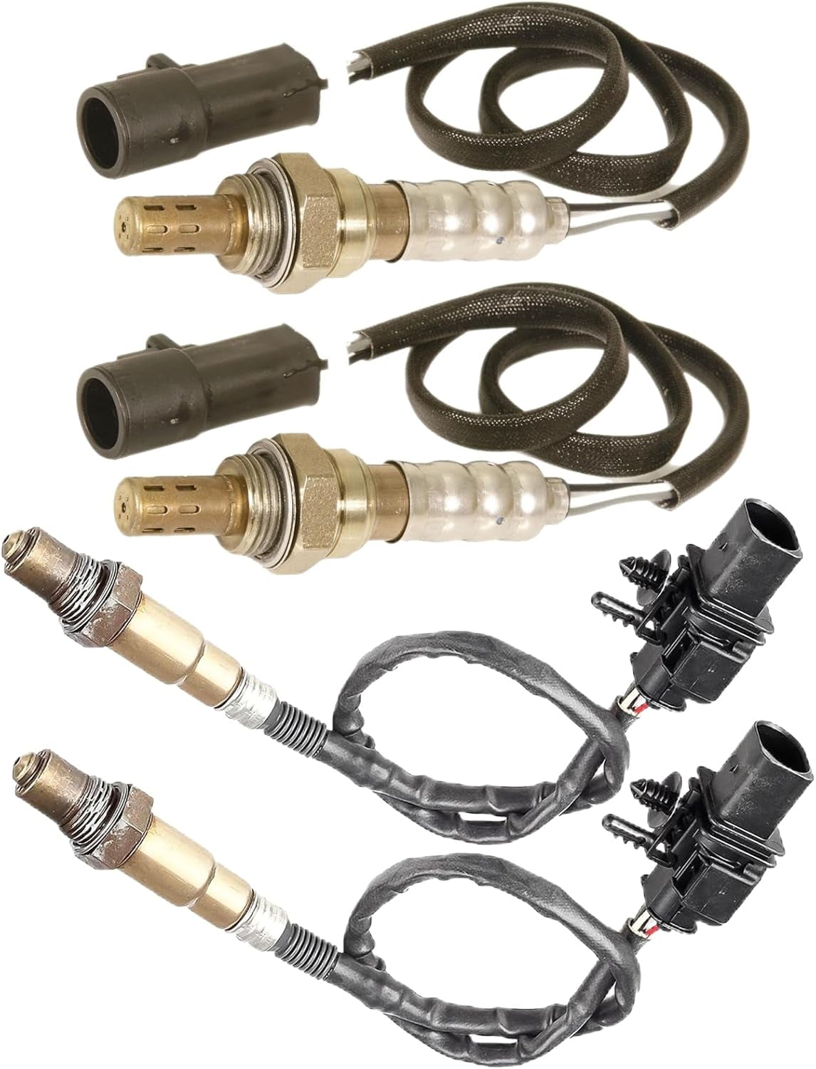 2 Pairs Upstream and Downstream Oxygen Sensors Compatible with Ford E ...