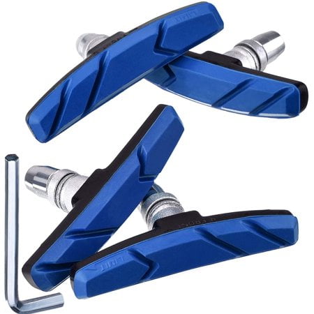 2 Pairs V Bike Brake Pads with Hex Nuts and Spacers V Bicycle Brake ...