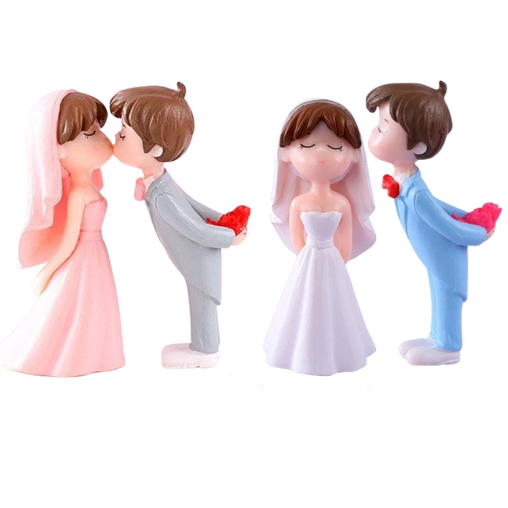 2 Pairs Wedding Centerpieces for Tables Couple Ornaments Lovers Bride ...