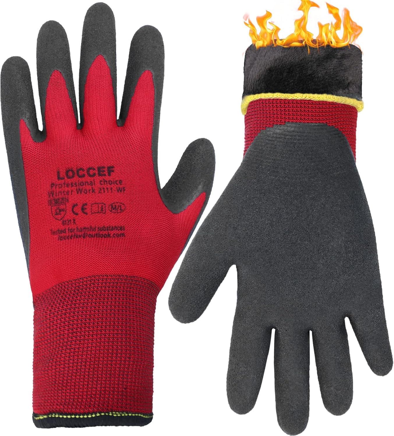 2 Pairs Winter Work Gloves for Men and Women, Freezer Gloves for Work ...