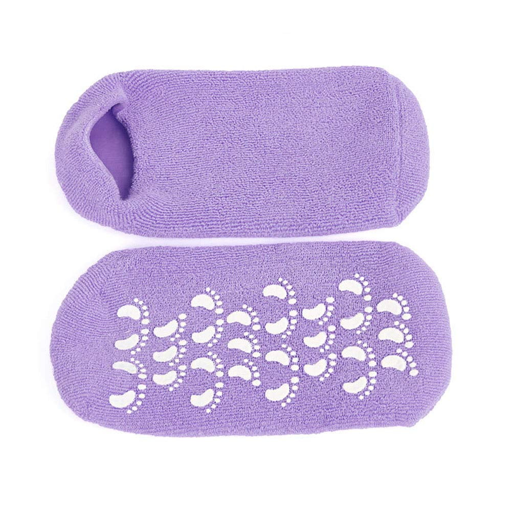 2 Pairs Women Men Moisturizing Gel Socks for Soften Cracked Skin Non ...