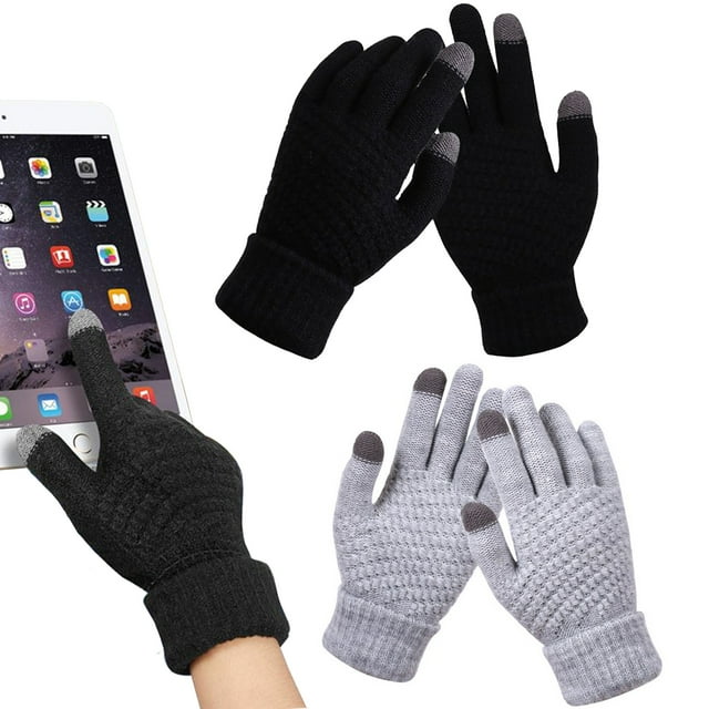 2 Pairs Women's Touchscreen Winter Gloves, Warm Fleece Lined, Elastic Cuff, Perfect for Texting ...