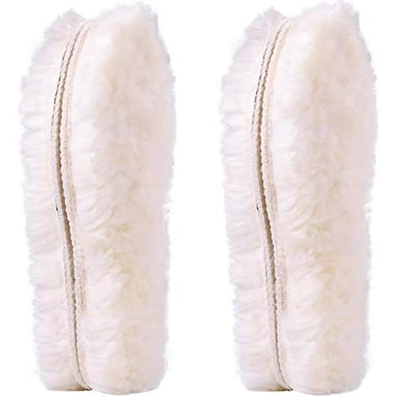 2 Pairs Women’s Premium Thick Sheepskin Insoles/Inserts, Warm Fluffy ...