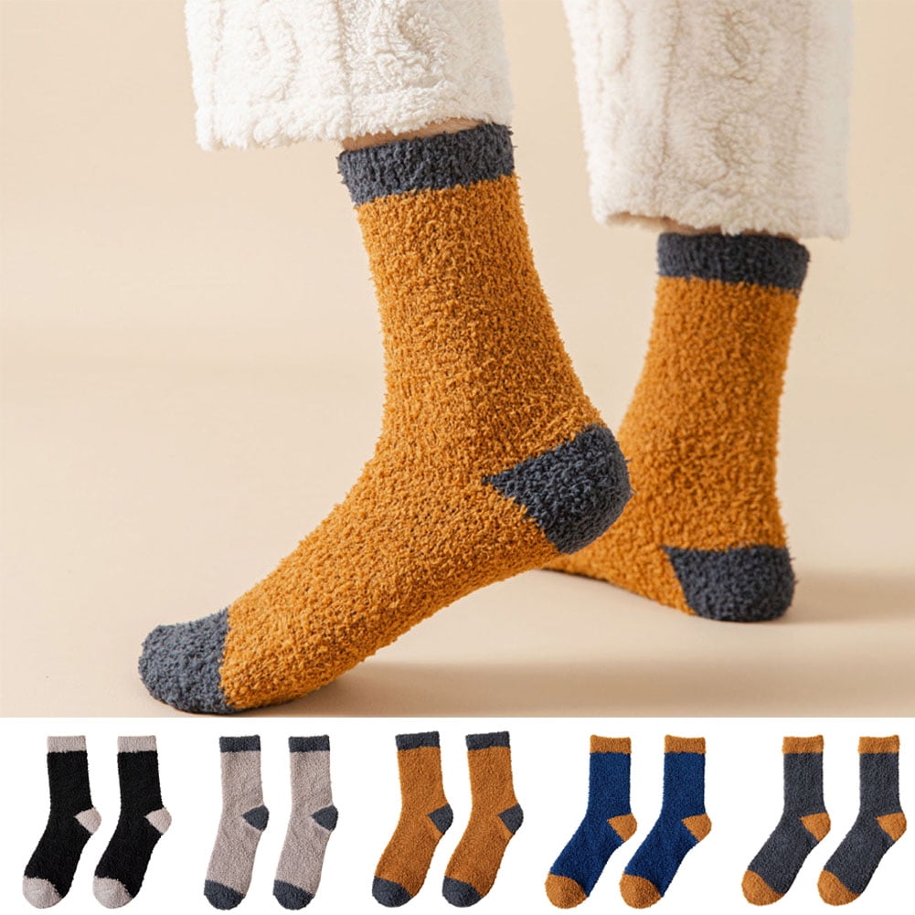 2 Pairs Womens Fuzzy Socks Soft Warm Fluffy Socks Winter Sleep Thermal ...