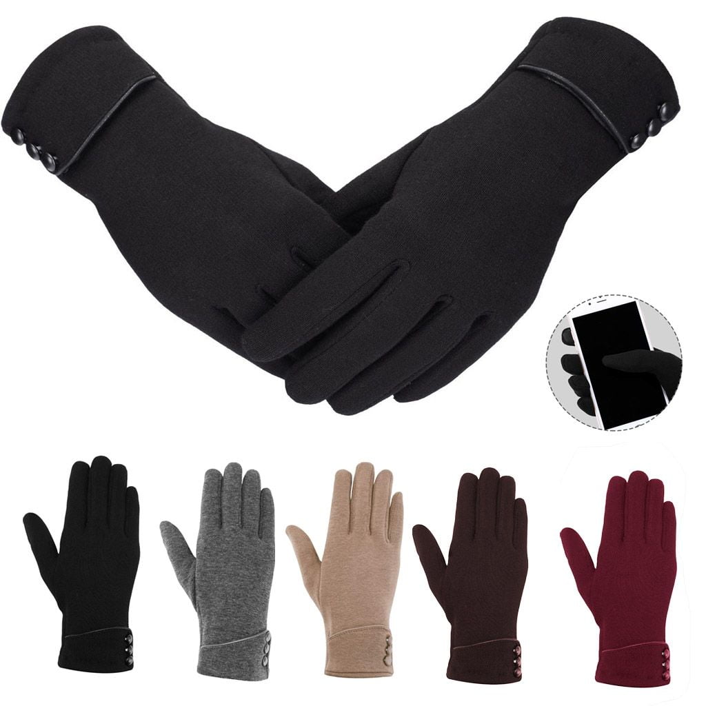 2 Pairs Womens Touchscreen Gloves Winter Warm Thermal Soft Lined Thick Texting Gloves Windproof ...