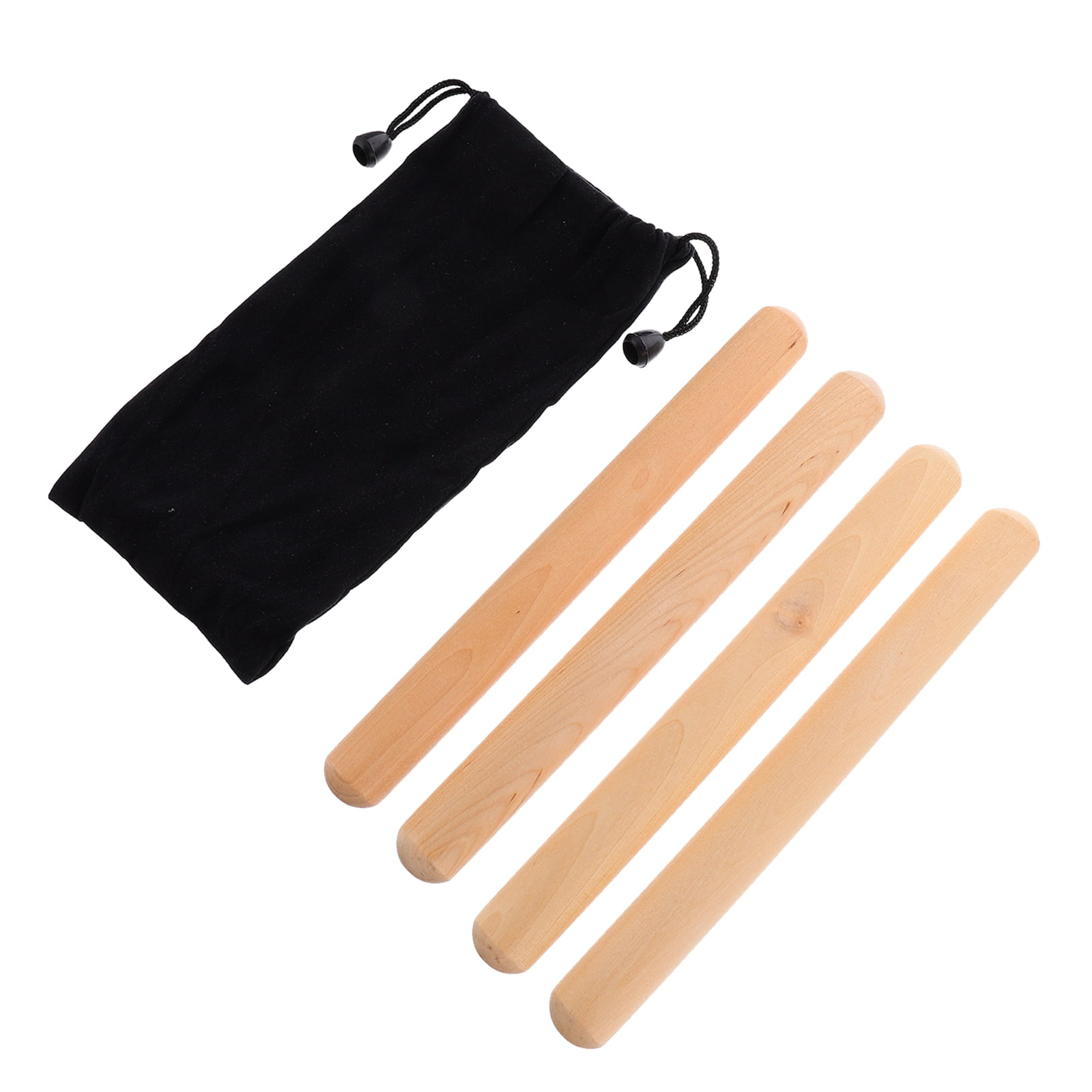 2 Pairs Wood Clave Beginner Percussion Instrument Rhythm Stick with ...