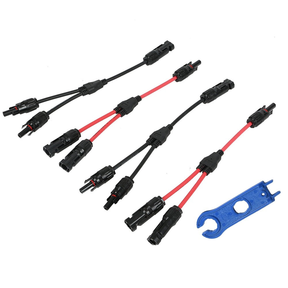 2 Pairs Y Branch Solar Panel Cable 30A Connector MMF FFM Set Wire ...