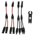 2 Pairs Y Branch Solar Panel Cable 30a Connector Mmf Ffm Set Wire Splitter Ip67