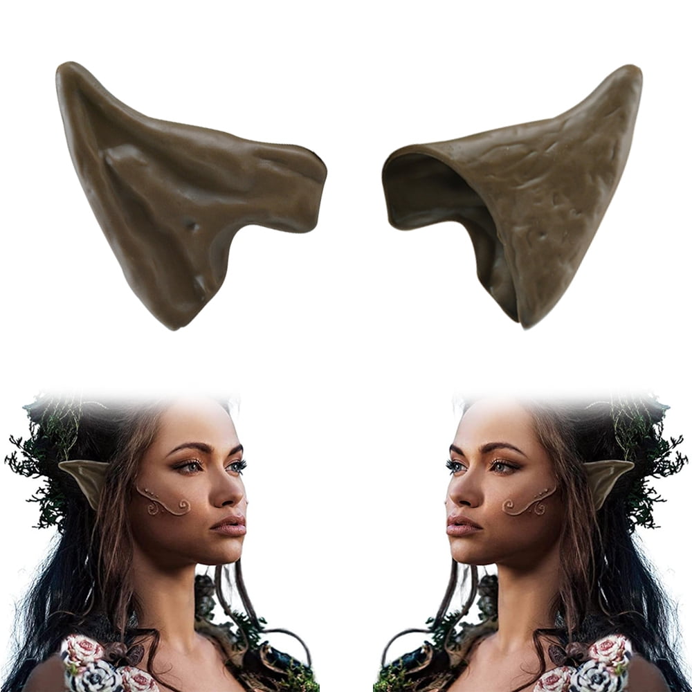 2 Pairs iClover Brown Elf Ears Halloween Cosplay Fairy Pixie Elf Ears ...