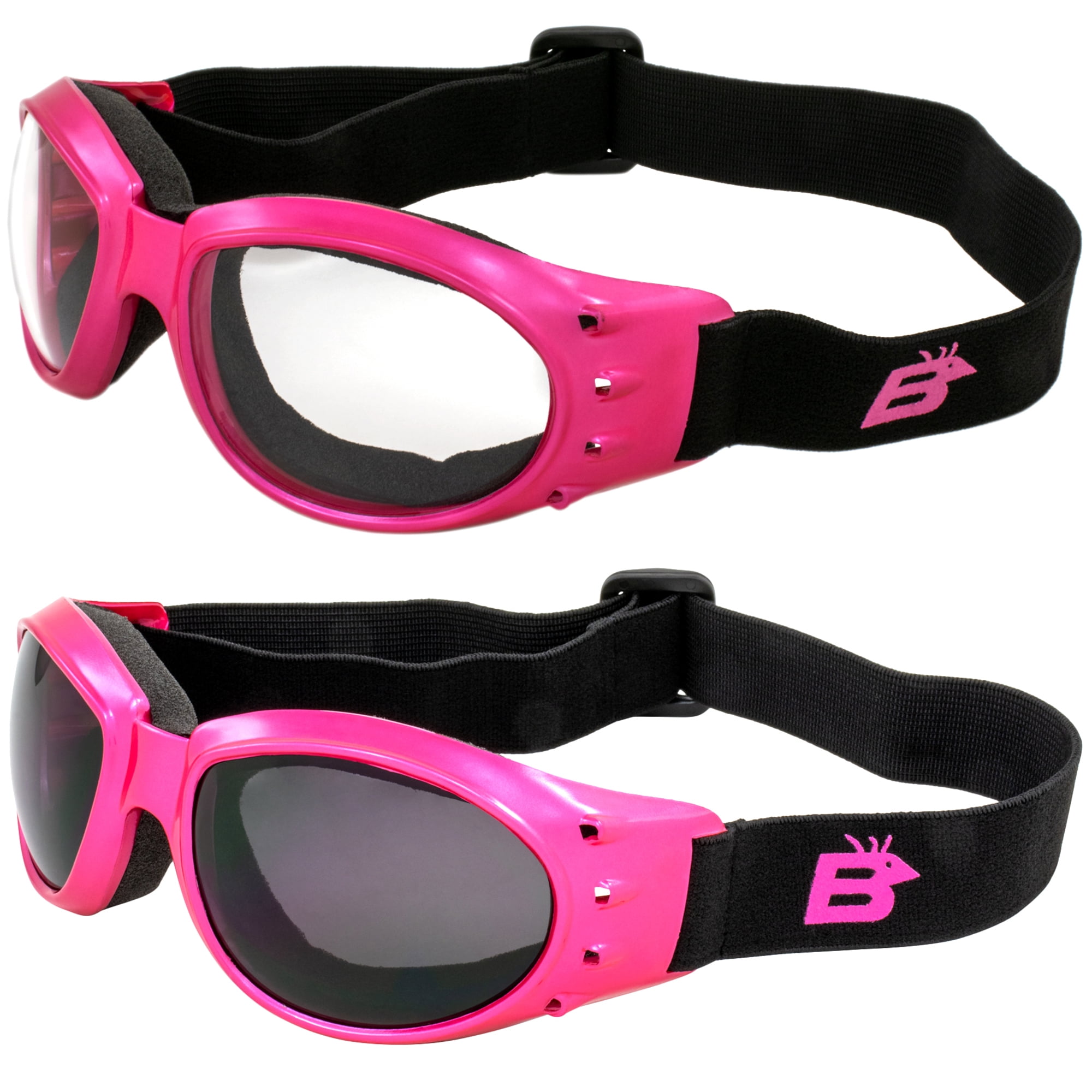 Birdz Eyewear Eagle Padded Womens Motorcycle Goggles 2 Pairs Dirt Bike ...