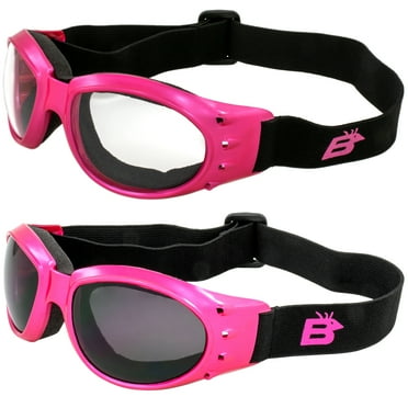 2 Pairs of Birdz Eyewear Boogie Motorcycle Ski Skydiving Goggles Clear ...