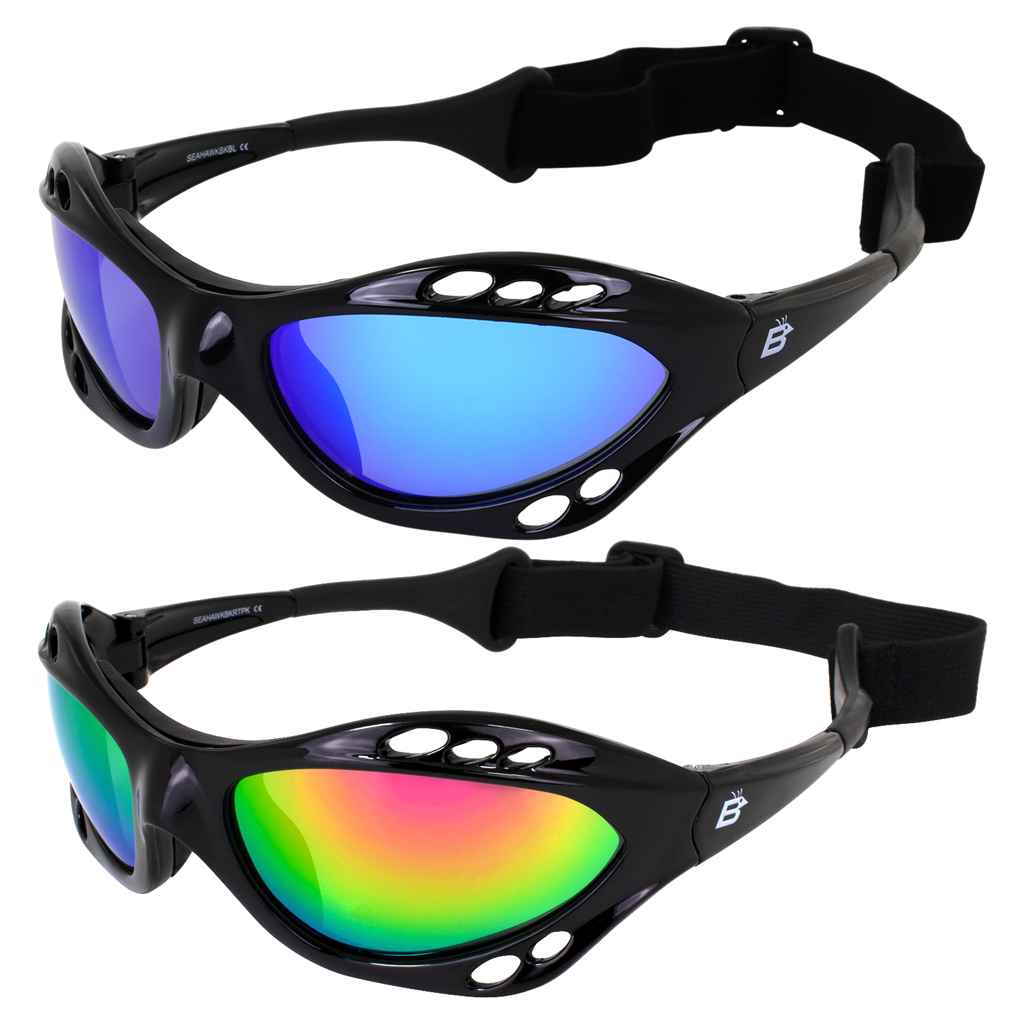 2 Pair Of Extra Large Polarized Sport Wrap Sunglasses For Men With Big