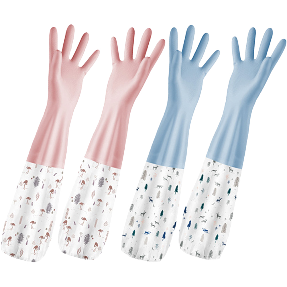 2 Pairs of Bowl Cleaning Gloves Household Washing Gloves Bowl Clean ...