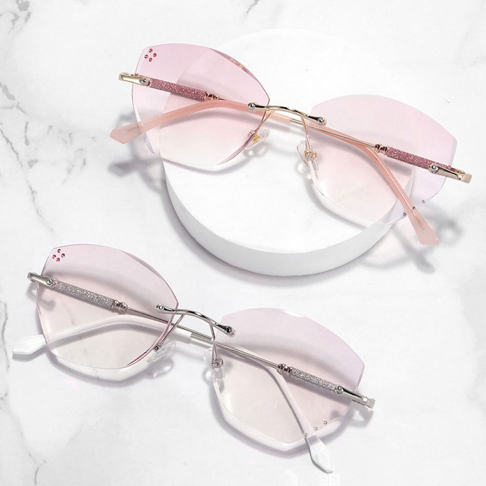 2 Pairs of Butterfly Diamond Reading Glasses 2.00 Gradient Pink ...