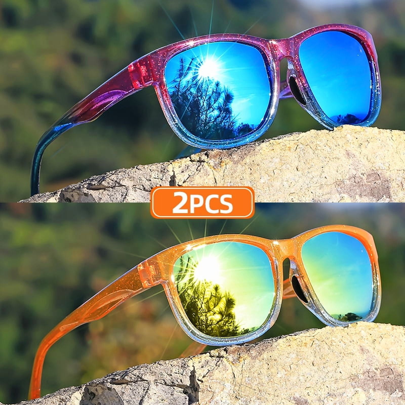 2 Pairs of Classic Square Fashion Glasses for Men and Women ...
