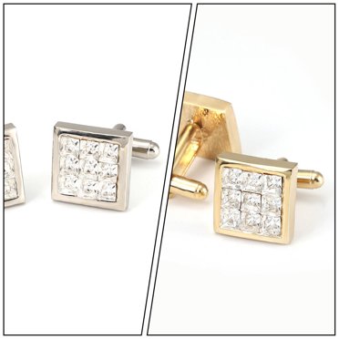 Cute and Fluffy Alpaca Square Cufflink Set - Silver or Gold - Walmart.com